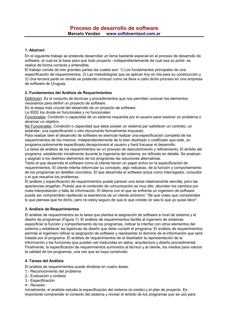 PDF de programación - Proceso de desarrollo de software